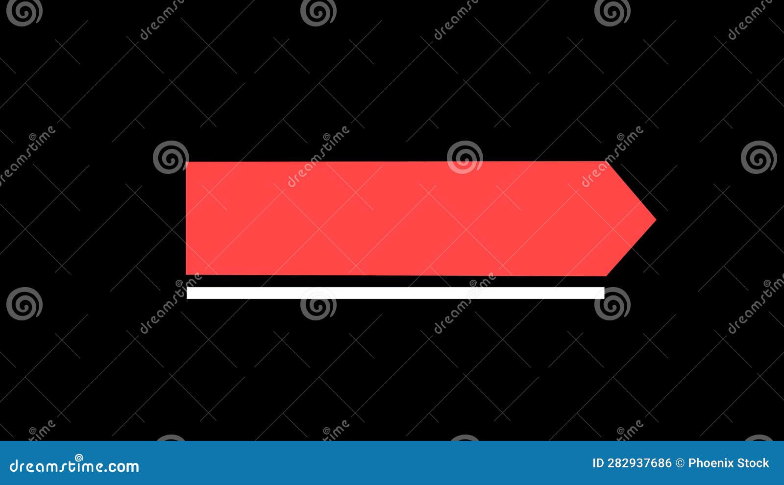 Simple Minimalistic Line Empty Lower Third Design Stock Illustration ...