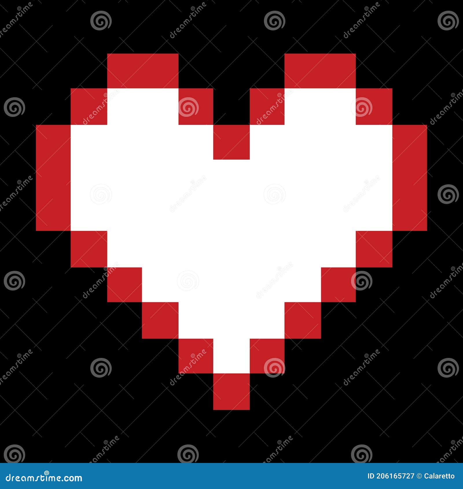 Empty Pixel Health Heart Simple Icon Stock Vector - Illustration of ...