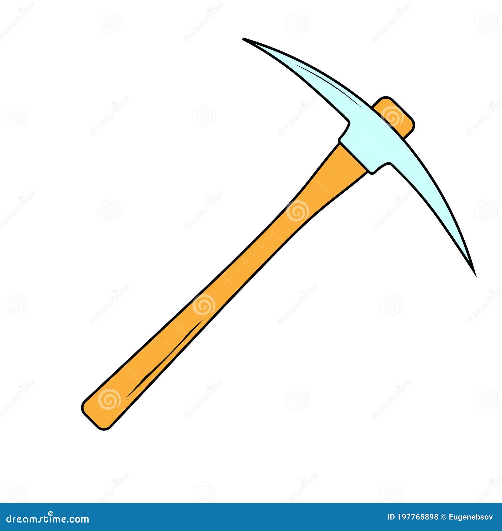 Simple Mining Pickaxe Equipment Tool Isolated Symbol Stock Vector ...