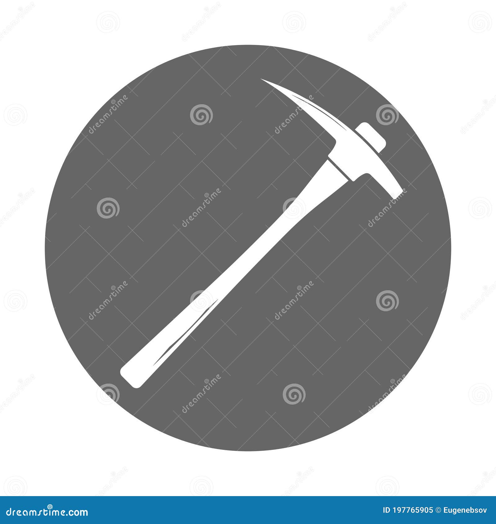 Mining Pickaxe Mattock Pick Axe In Hand Icon Black Color Vector ...