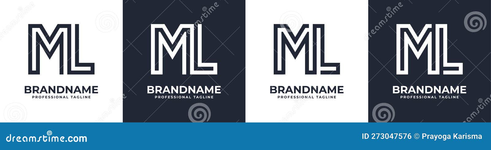 Simple ML Monogram Logo, Suitable for Any Business with ML or LM ...