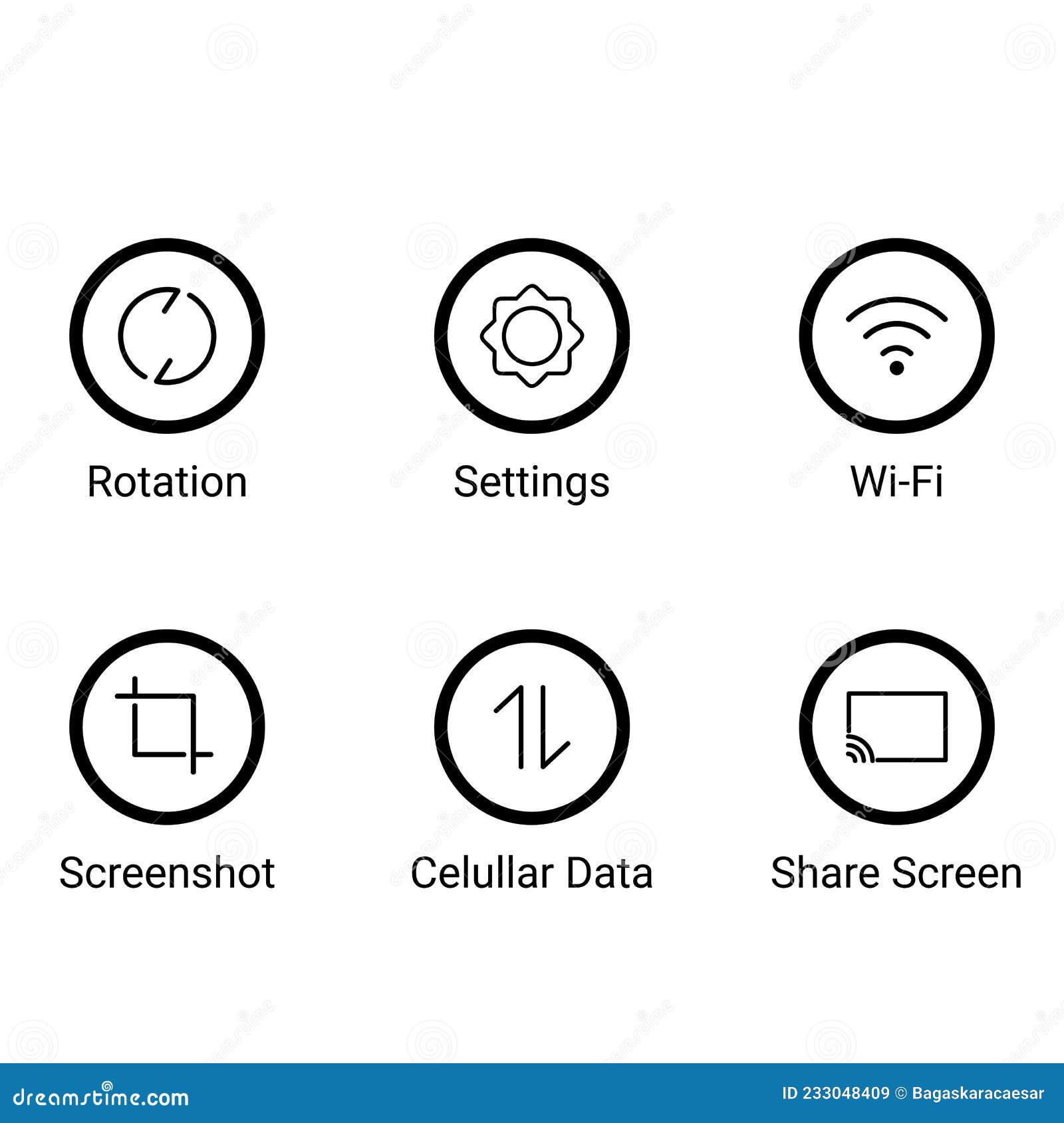 Simple Mobile Phone Icon Set in EPS 10 Stock Vector - Illustration of ...