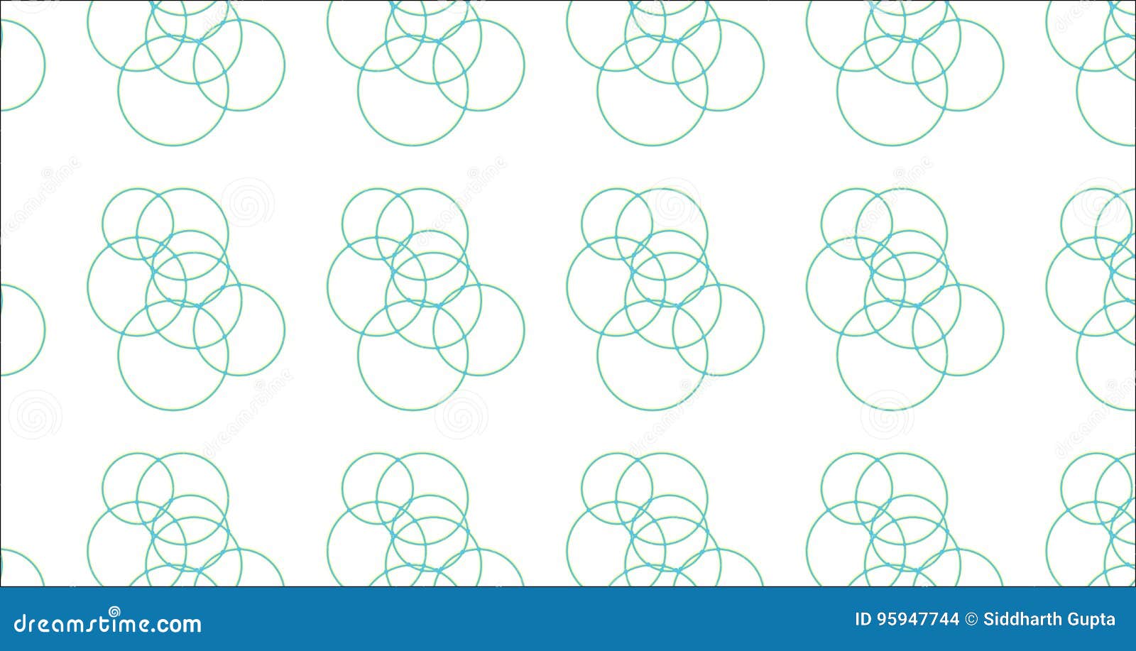 Simple Modern Abstract Blue Circles Pattern Stock Vector - Illustration ...