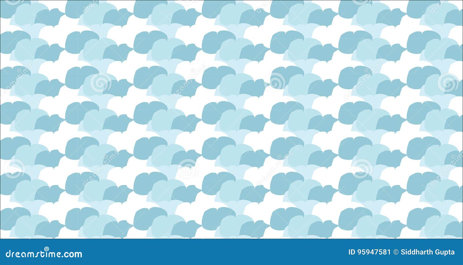 Simple Modern Abstract Blue Cloud Pattern Stock Illustration ...