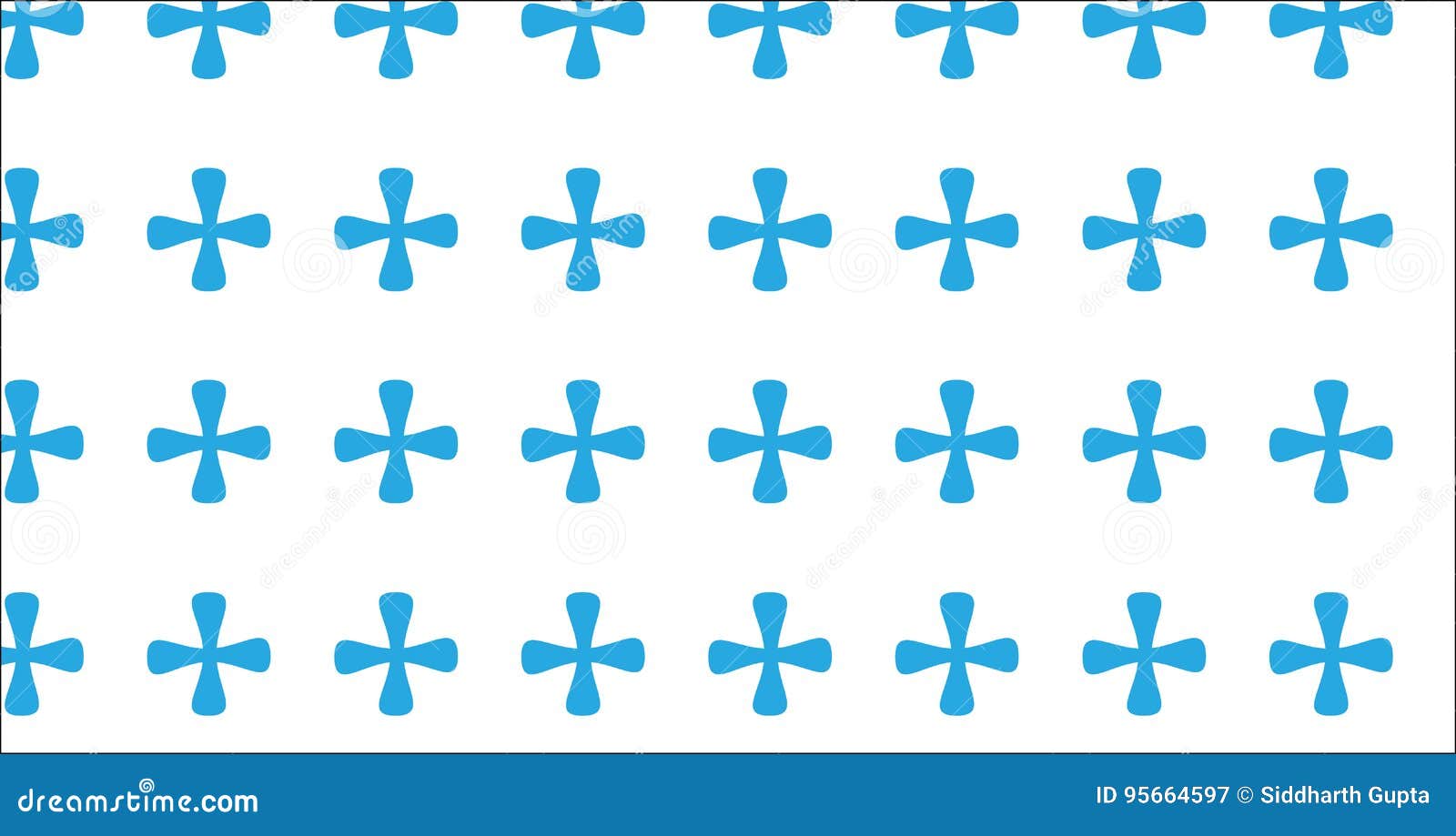 Simple Modern Abstract Blue Cross Pattern Stock Vector - Illustration ...