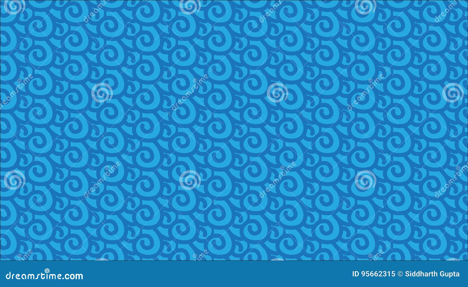 Simple Modern Abstract Hawaiian Blue Ocean Pattern Stock Illustration ...