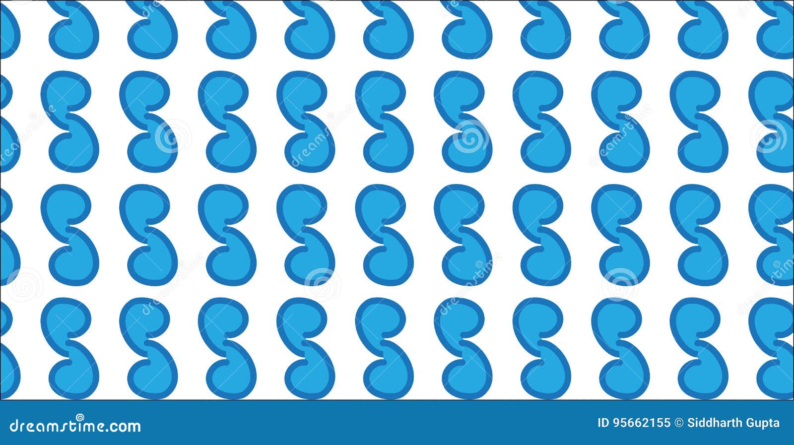 Simple Modern Abstract Hawaiian Blue Wave Pattern Stock Illustration ...