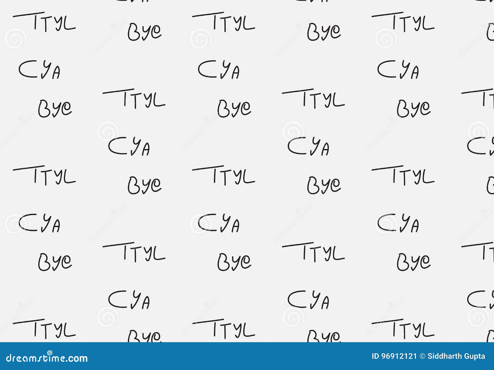 Simple Modern Abstract Monochrome Good Bye Text Pattern Stock Vector ...