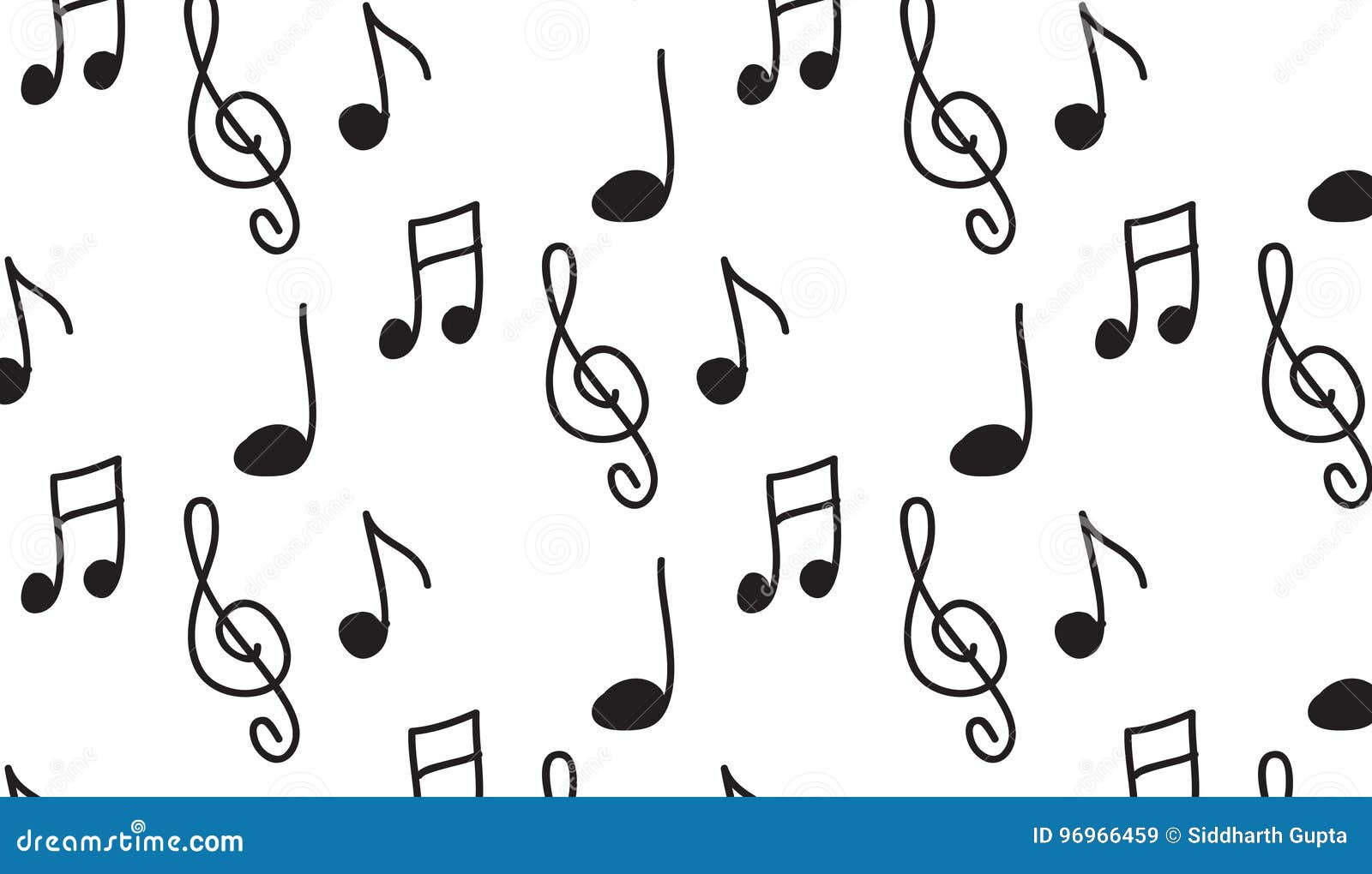 Simple Modern Abstract Monochrome Musical Notes Patten Stock ...