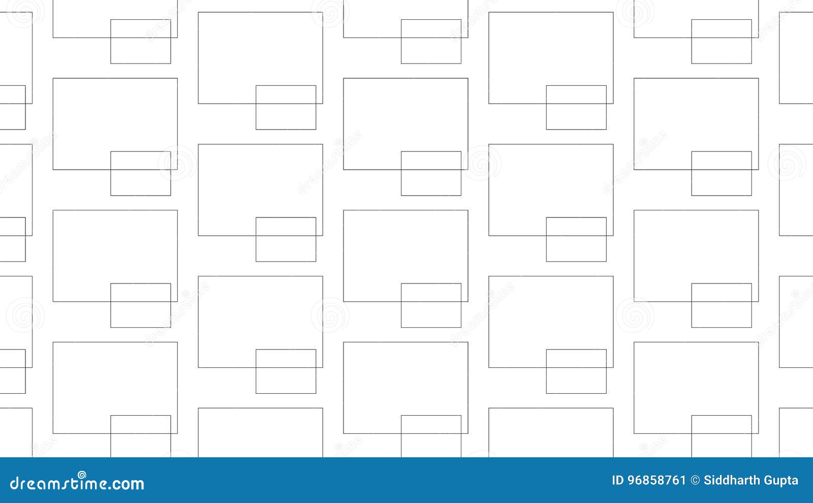 Simple Modern Abstract Monochrome Small and Big Blocks Pattern Stock ...