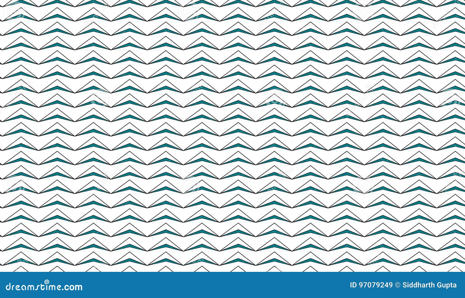 Simple Modern Abstract Monochrome Triangular Wave Pattern Stock Vector ...