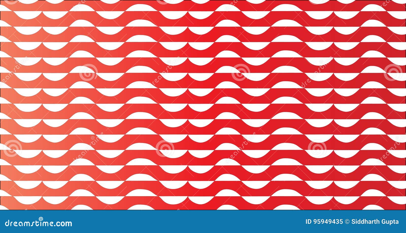 Simple Modern Abstract Red Wavy Stripe Pattern Stock Illustration ...