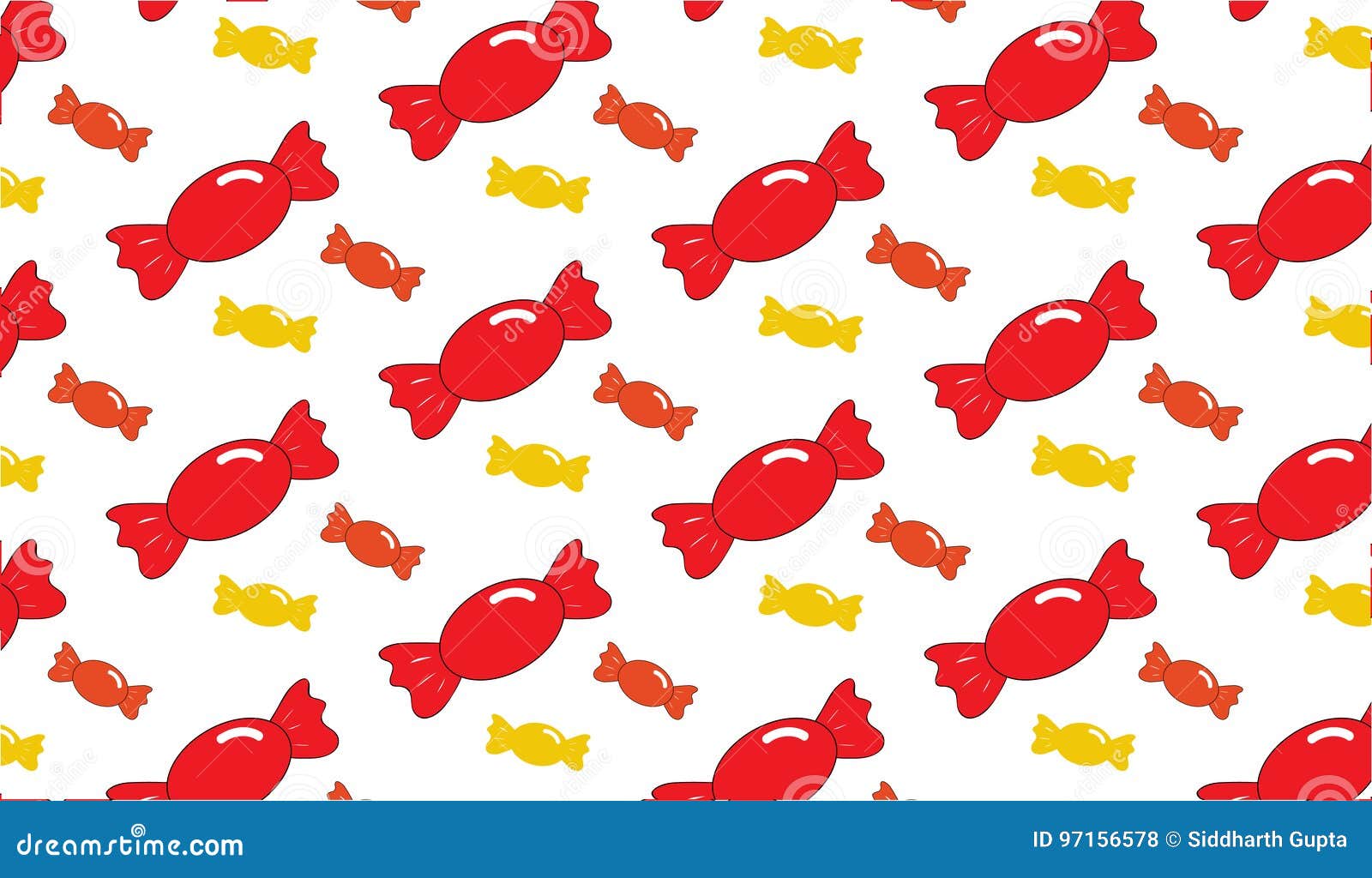 Simple Modern Abstract Red and Yellow Candy Pattern Stock Vector ...