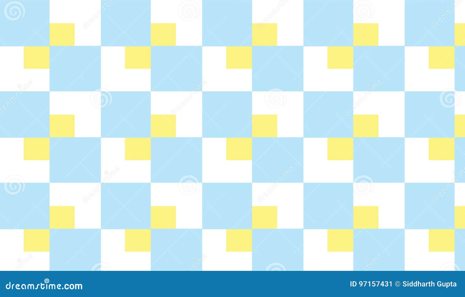 Simple Modern Abstract Yellow and Blue Checkered Tiles Pattern Stock ...