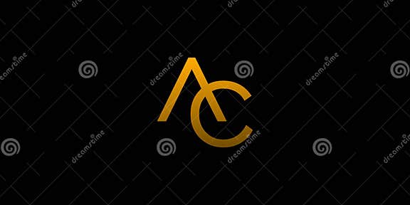 Simple AC Initials Logo Design Stock Vector - Illustration of clean ...