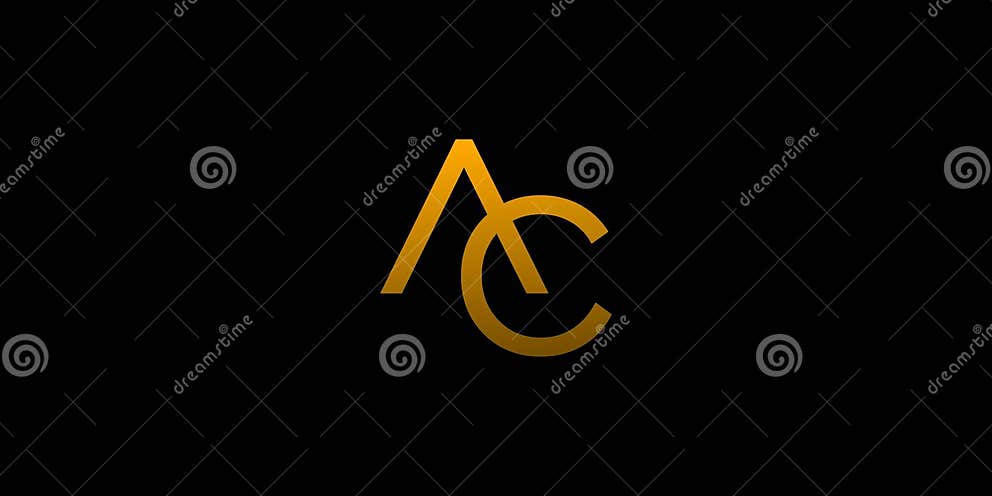 Simple AC Initials Logo Design Stock Vector - Illustration of clean ...