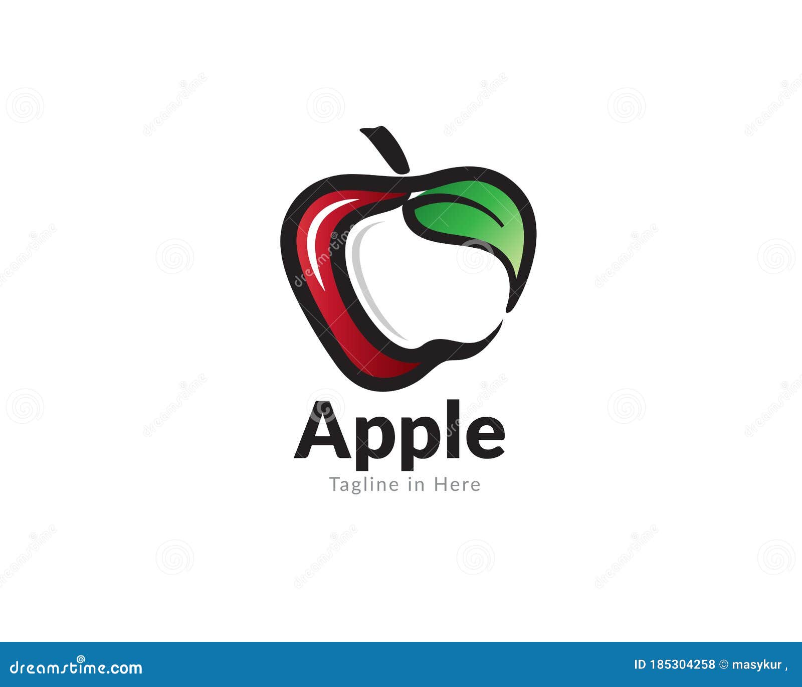 Simple Modern Apple Logo Design Inspiration Stock Vector - Illustration ...
