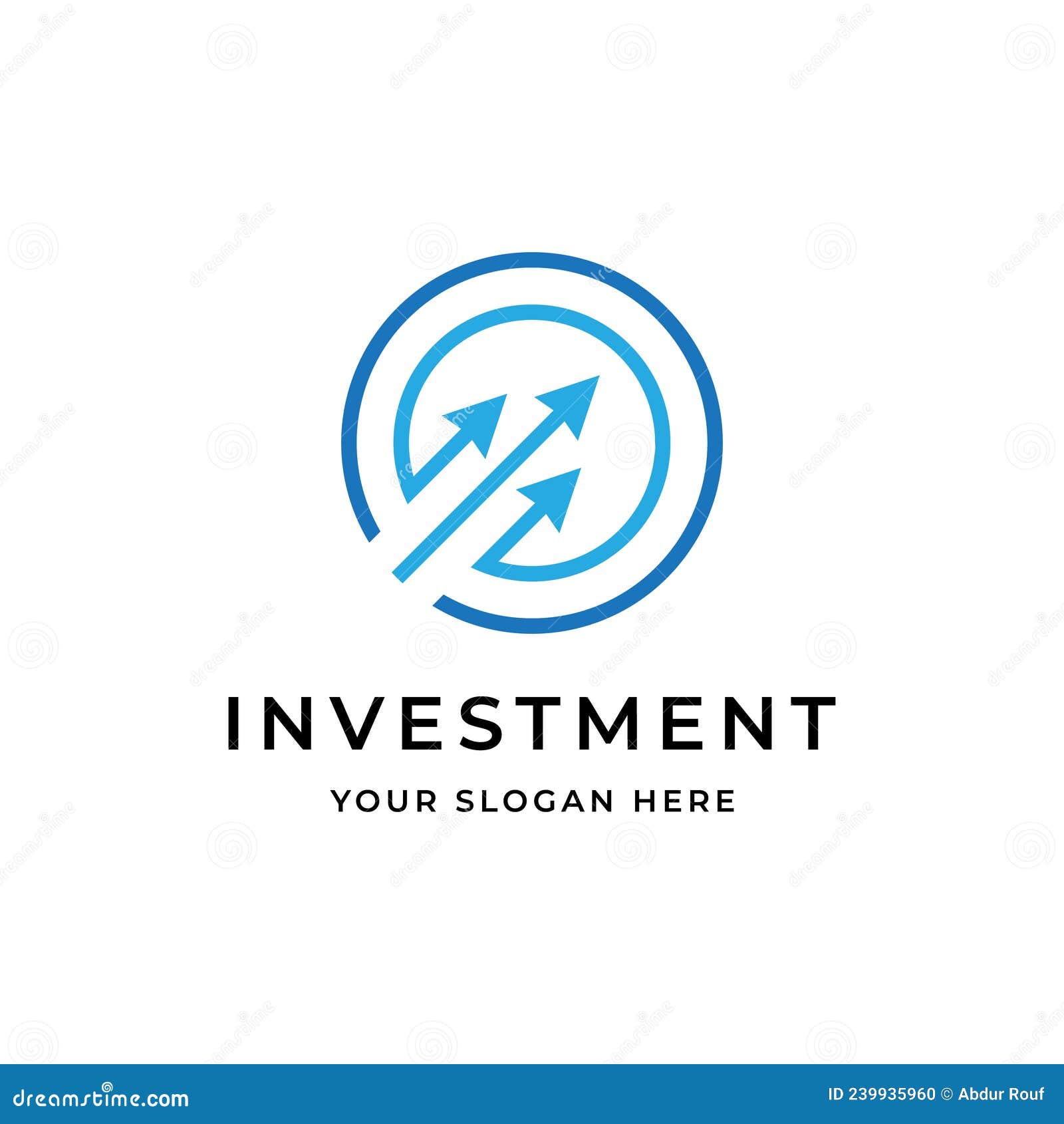 Arrow Up Finance Vector Logo Design Stock Vector - Illustration of ...