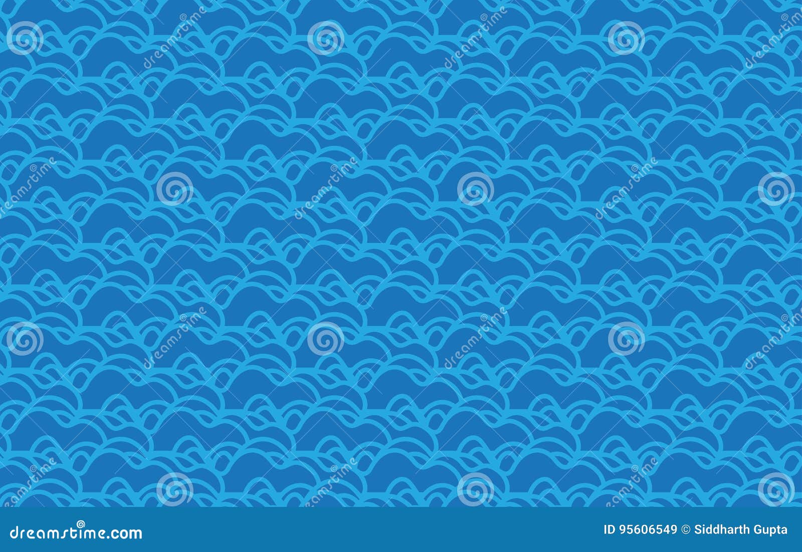 Simple Modern Blue Waves Pattern Stock Vector - Illustration of ...