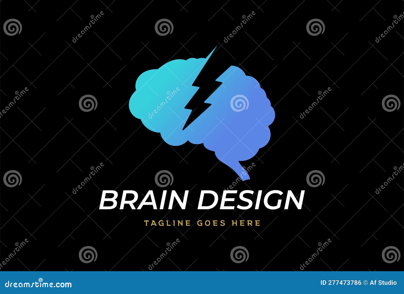 Modern Brain Link Connected Point Logo Vector. Digital Human Brain ...