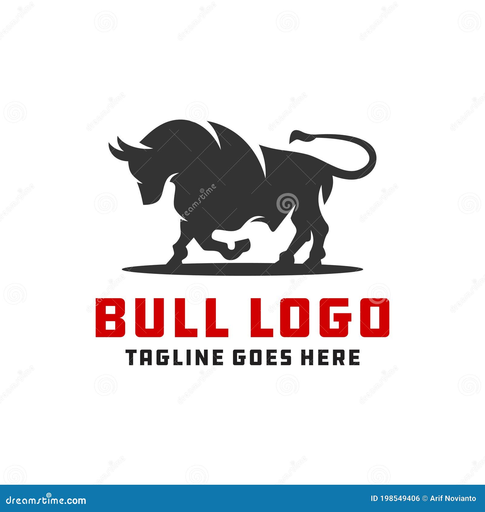 Simple modern bull logo stock vector. Illustration of buffalo - 198549406