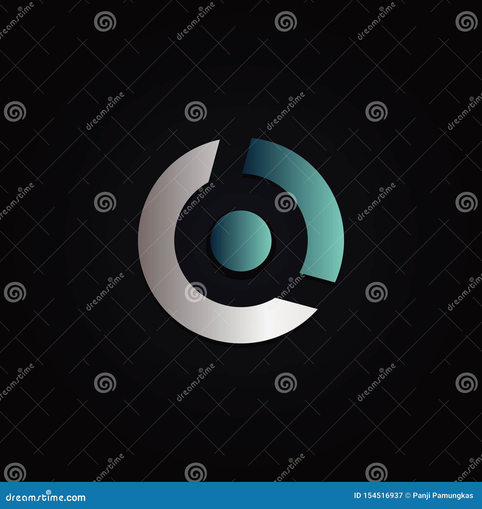 Simple Modern Circle Logo Template Stock Illustration - Illustration of ...