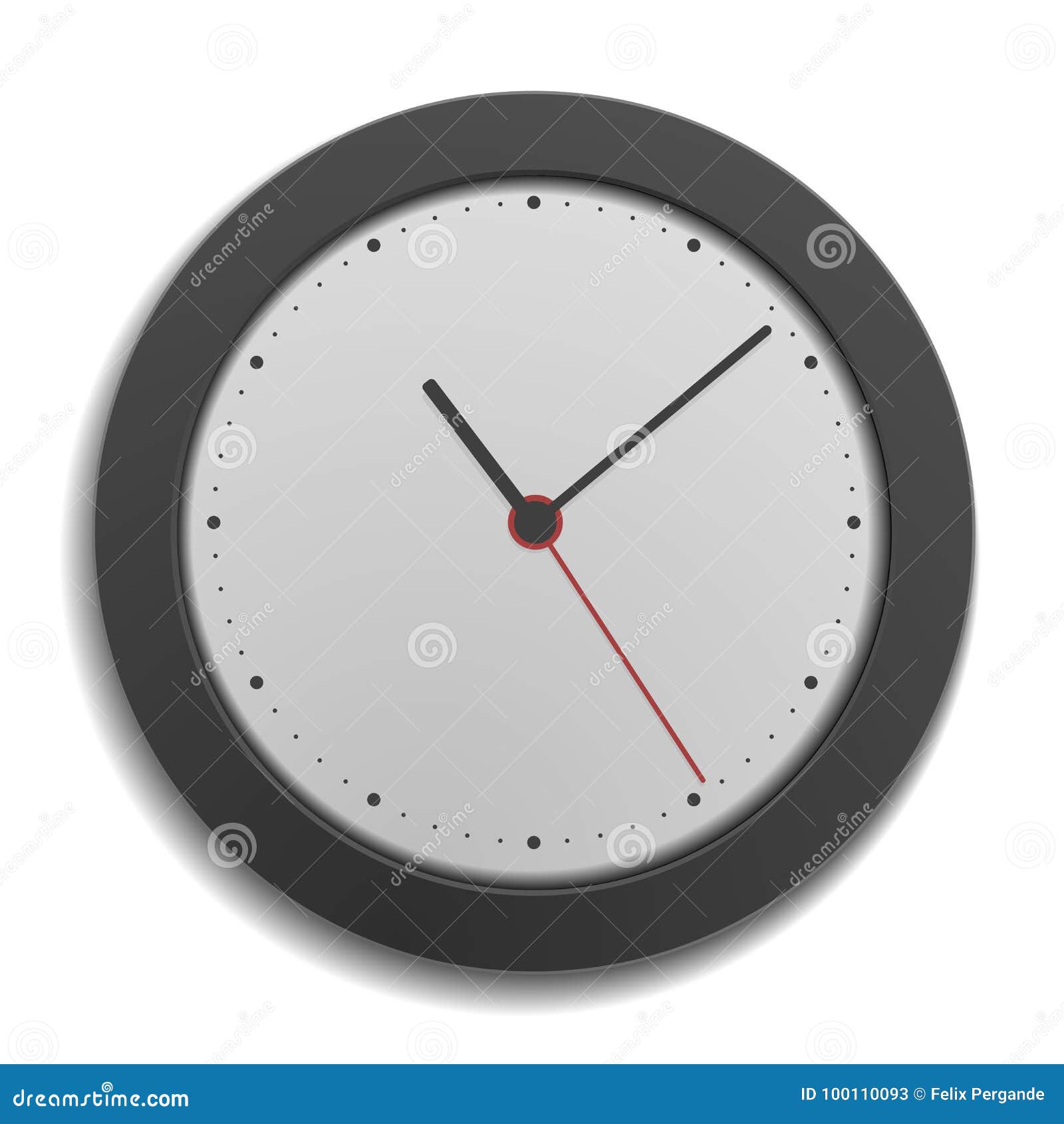 Simple modern clock stock illustration. Illustration of number - 100110093