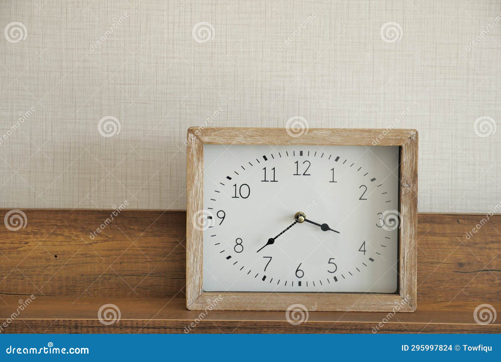 Simple Modern Clock on Table Stock Photo - Image of measurement, simple ...