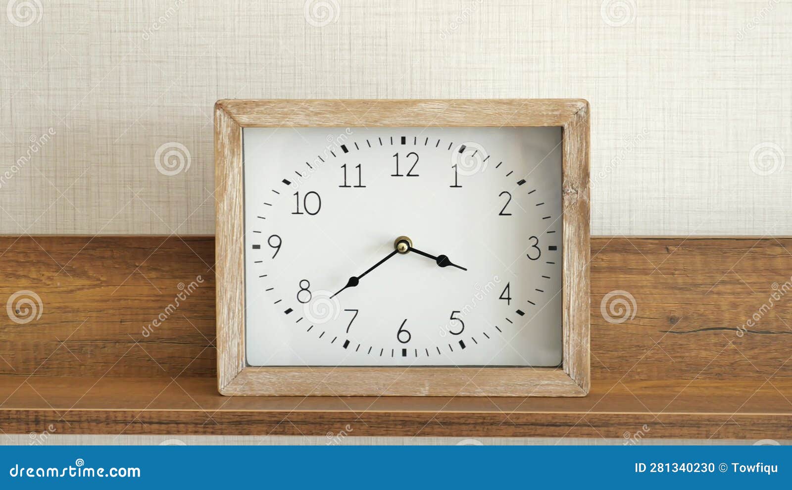Simple Modern Clock on Table Stock Footage - Video of simplicity ...