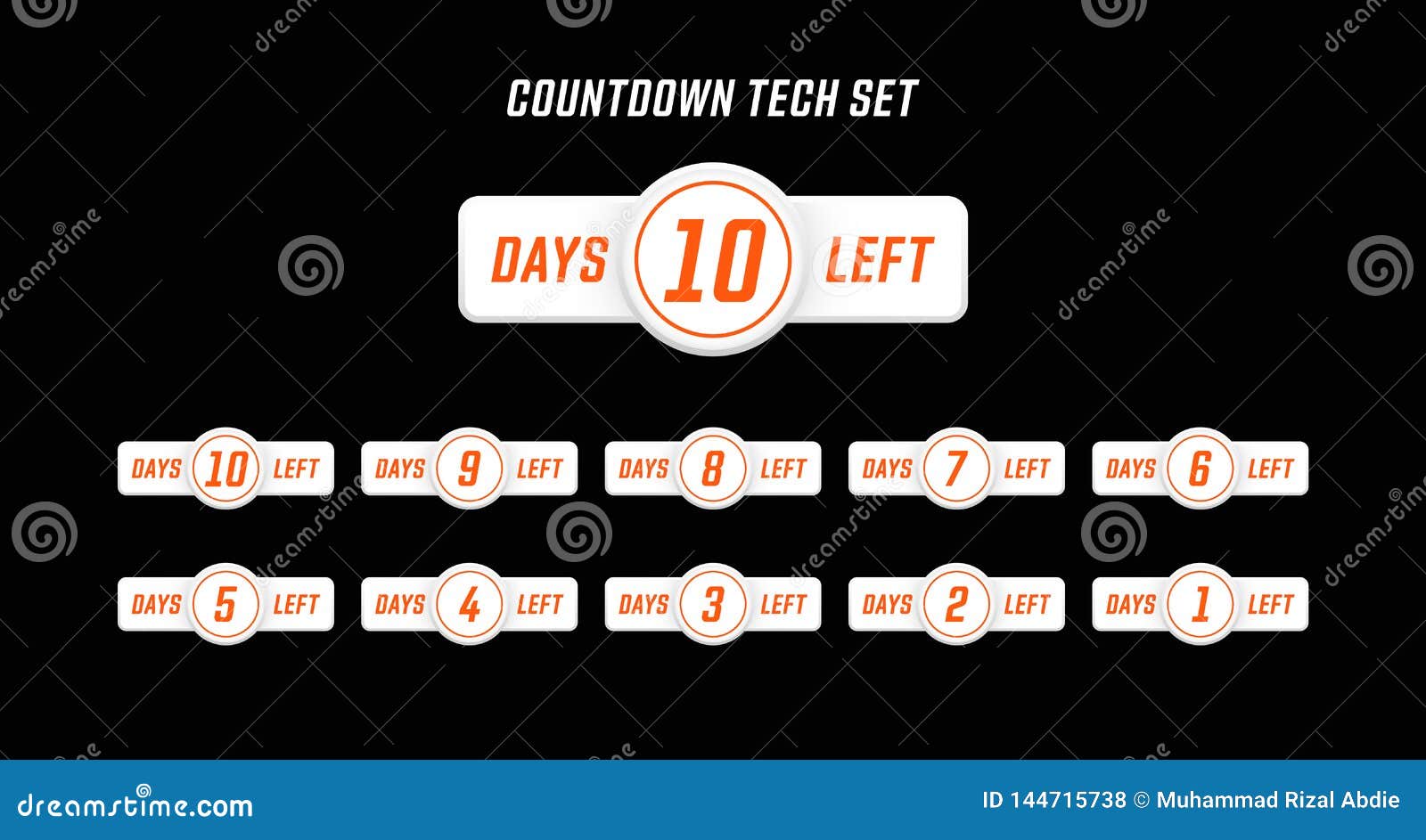 Simple Modern Computer Design Style Number Days Left Countdown Stock ...