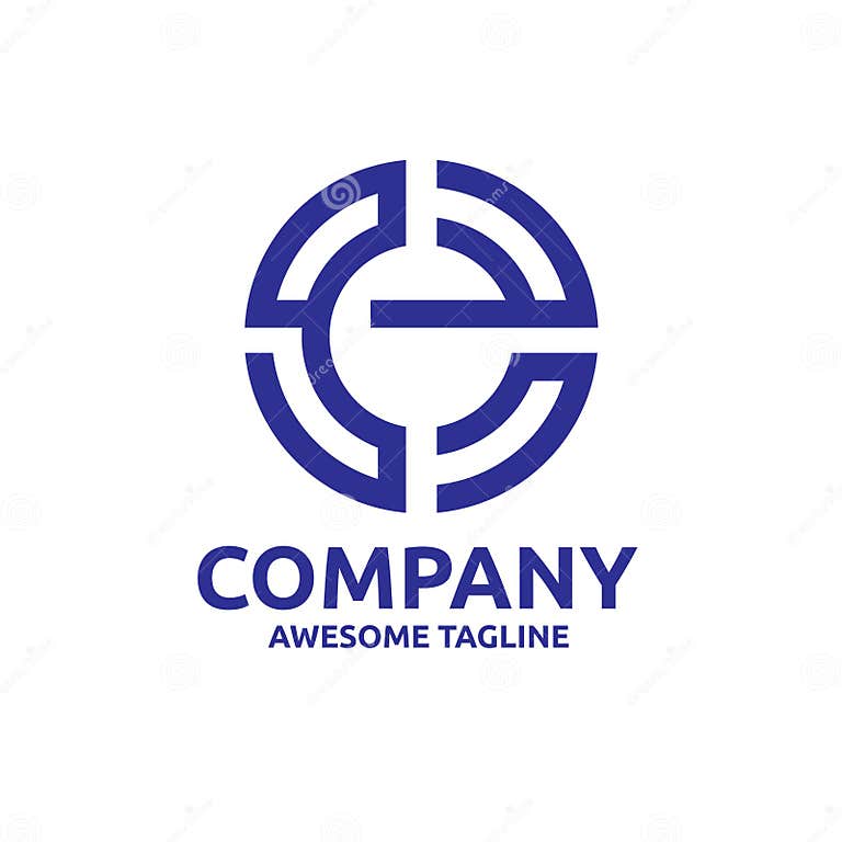 Letter E Target Logo Vector Stock Vector - Illustration of logo, design ...