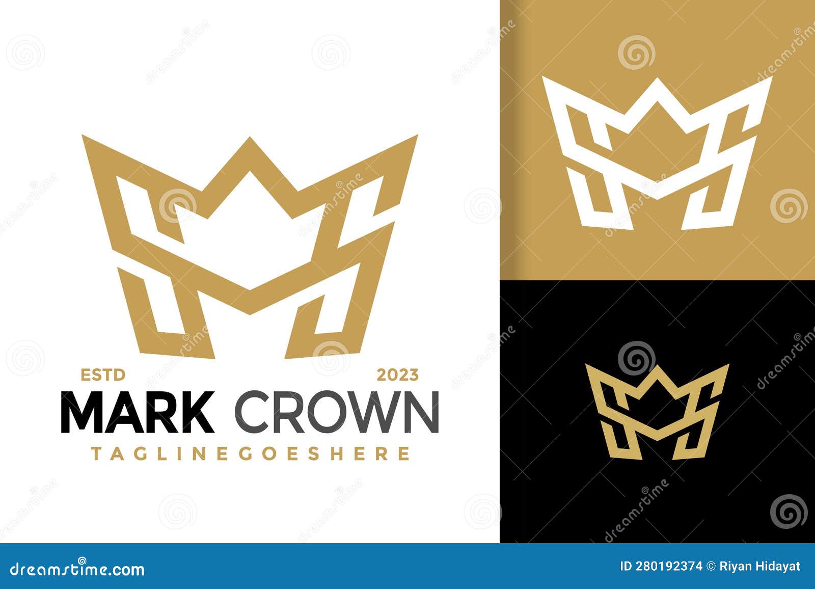 Simple Modern Crown Initial Letter Sm Ms Logo Vector Icon Illustration ...