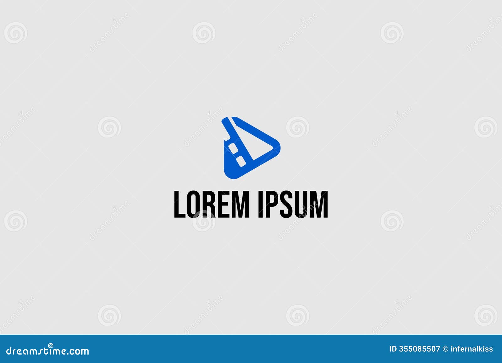 Play Button with Film Logo Vector Template Stock Illustration ...