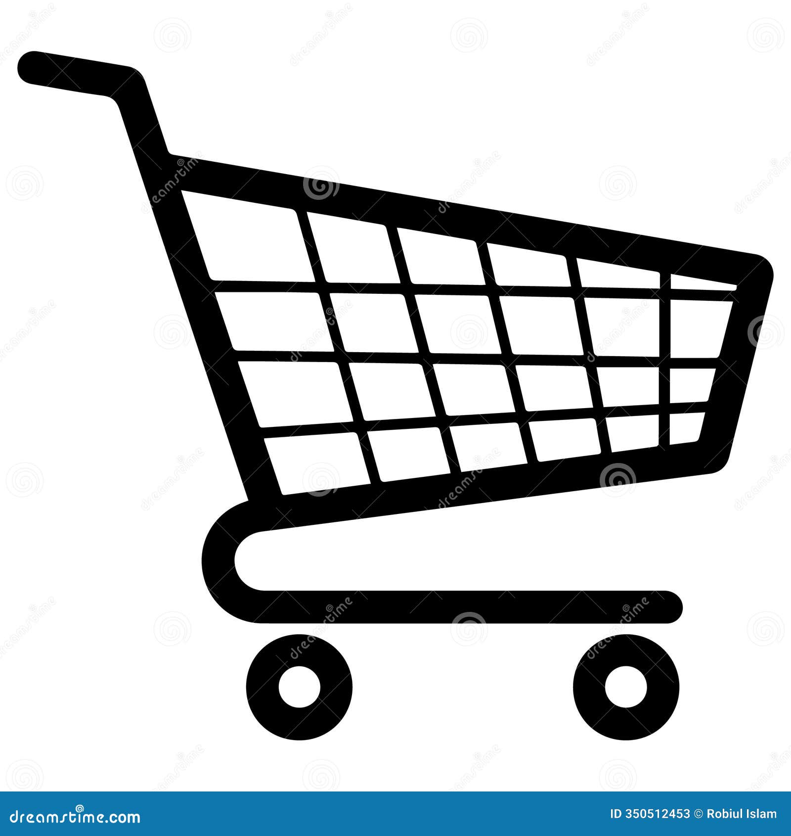 Simple and Modern Design Shopping Cart. Silhouette Vector Stock ...