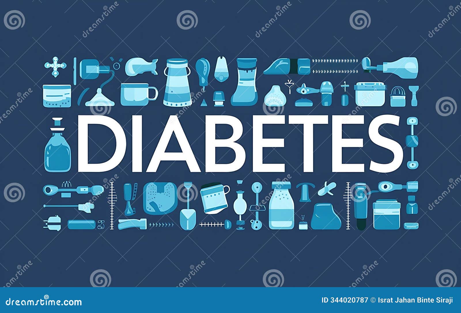Simple and Modern Diabetes Awareness Banner with a Blue Theme Stock ...