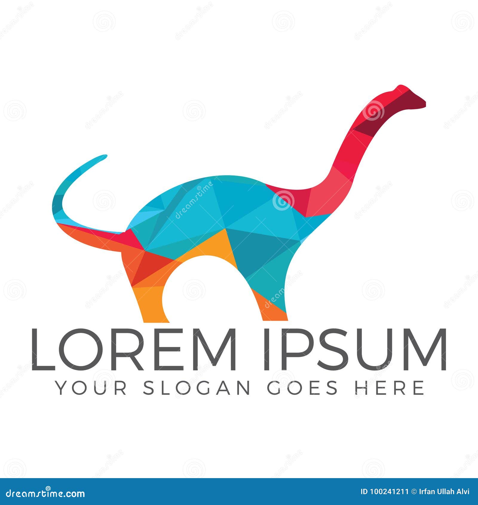 Simple Modern Dinosaur Logo Design. Stock Vector - Illustration of icon ...