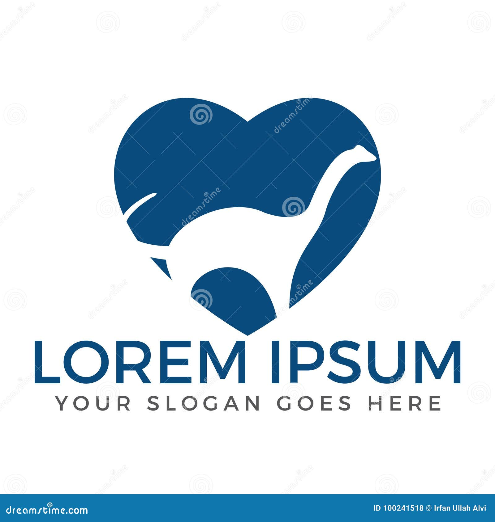 Simple Modern Dinosaur Logo Design. Stock Vector - Illustration of ...