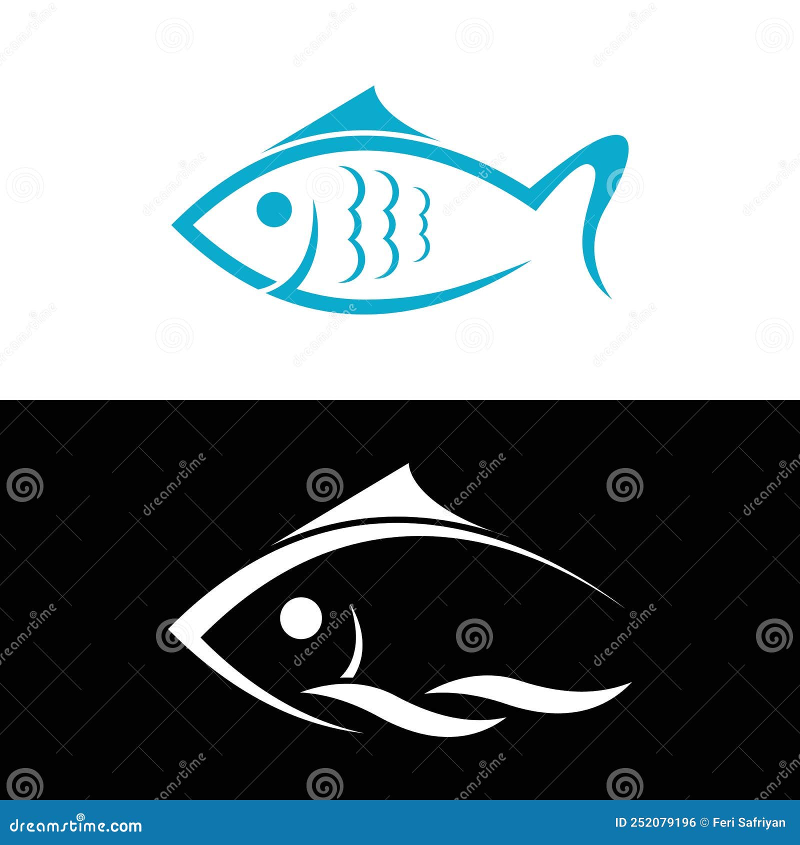 Fish Logo Template Creative Vector Stock Vector - Illustration of ocean ...