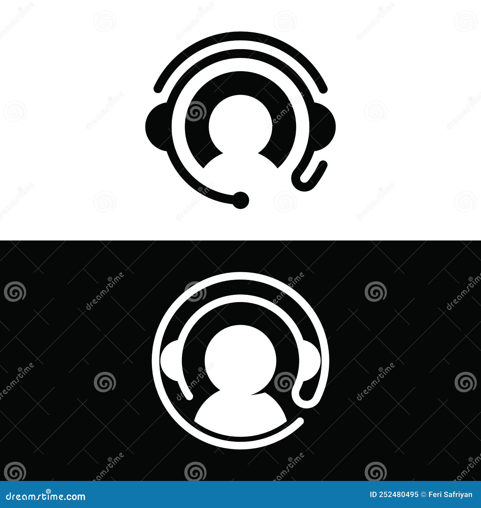Operator Vector Logo Icon Design Stock Vector - Illustration of symbol ...