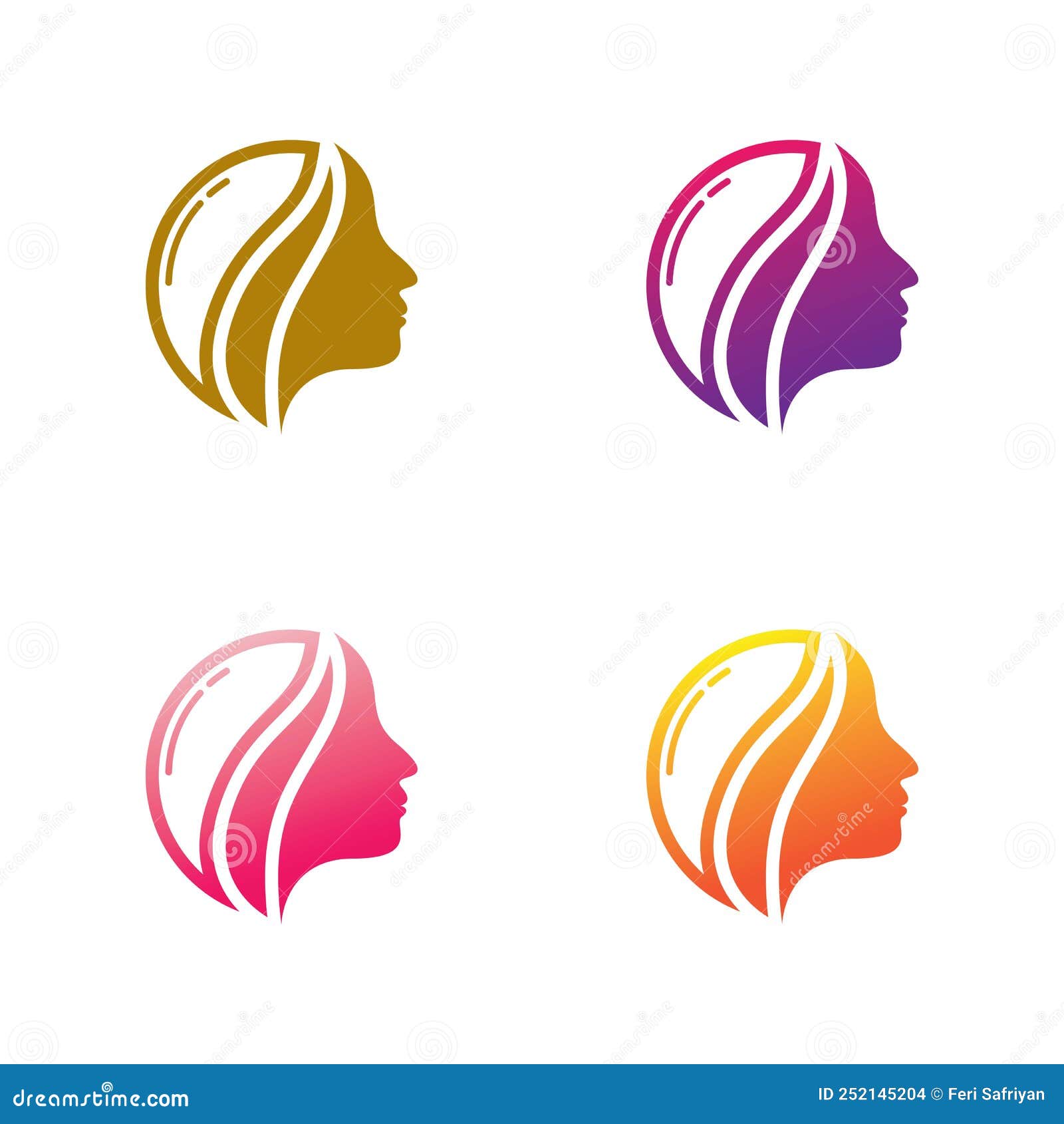 Salon logo vector icon set stock illustration. Illustration of barber ...