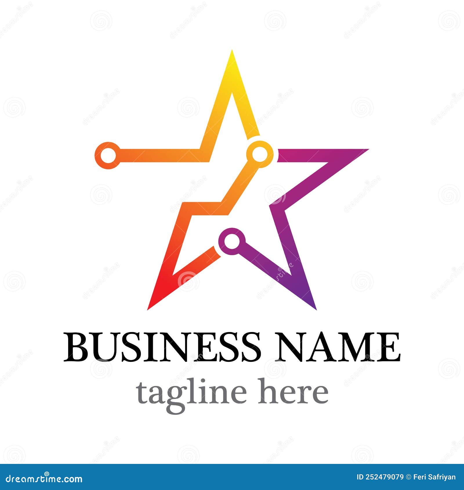 Star tech logo vector icon stock vector. Illustration of decoration ...