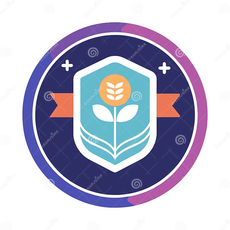 A Simple and Modern Emblem Featuring a Shield with a Stylized Leaf ...