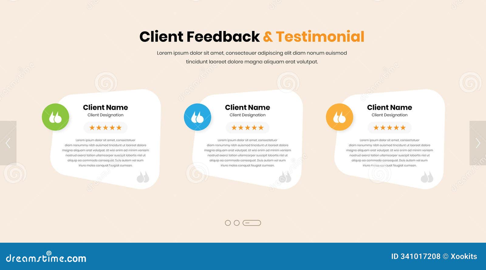 Simple Modern Feedback and Testimonial Section Design for Web Interface ...