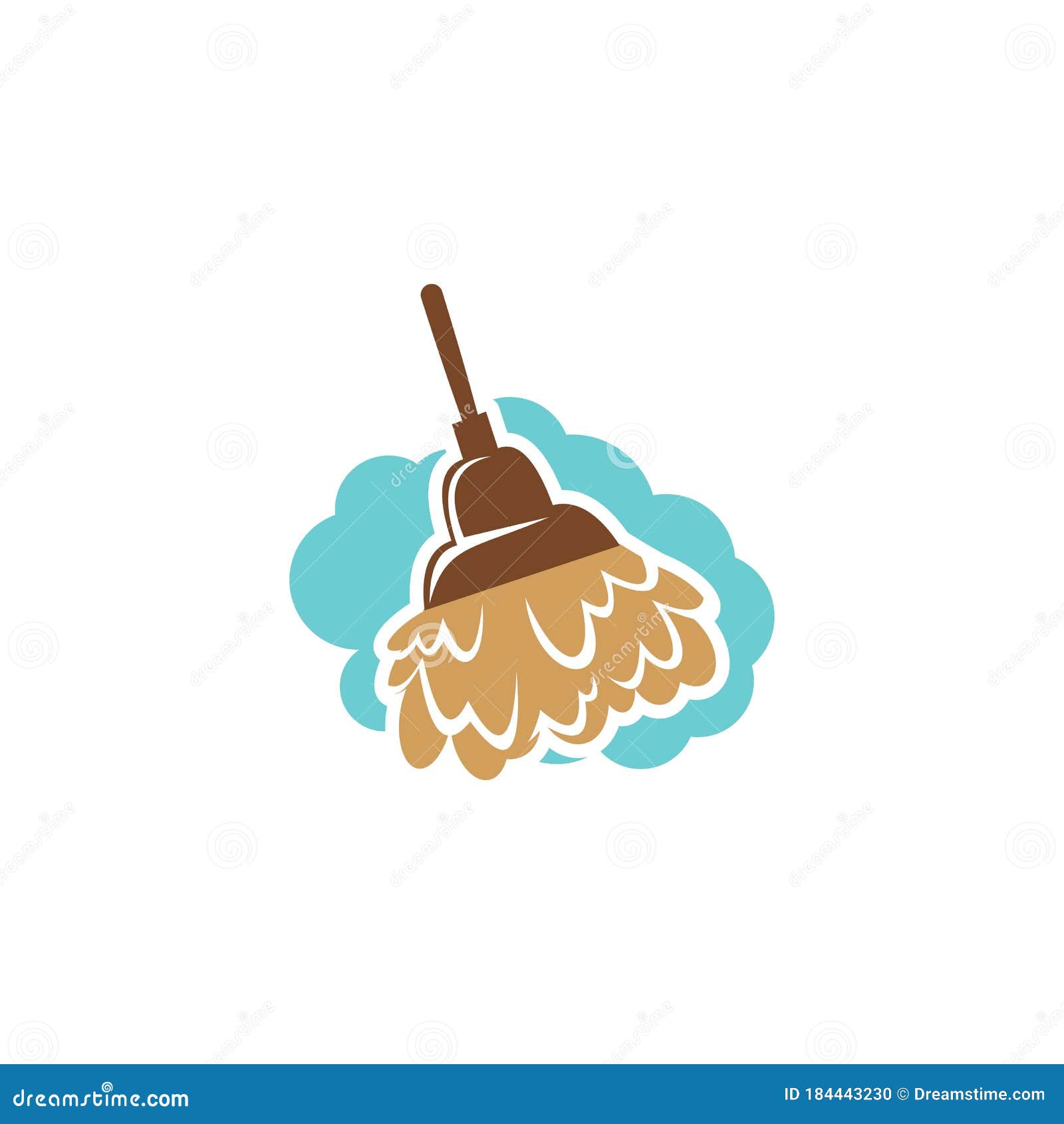 A Simple Modern Flat Cleaning Broom Vector Logo Design Stock Vector ...