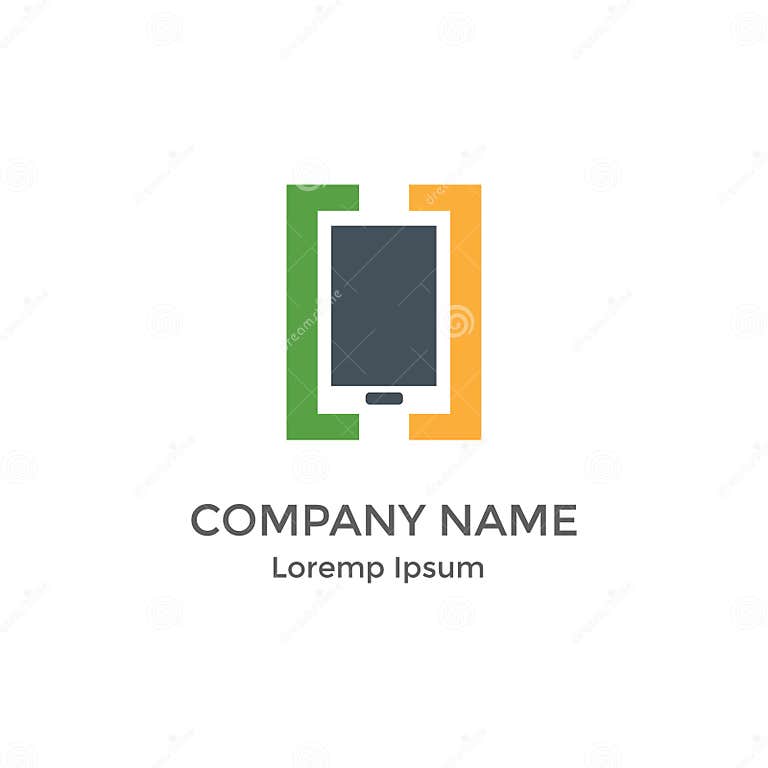 Simple Modern Flat Logo for Mobile Application Developer Stock Vector ...
