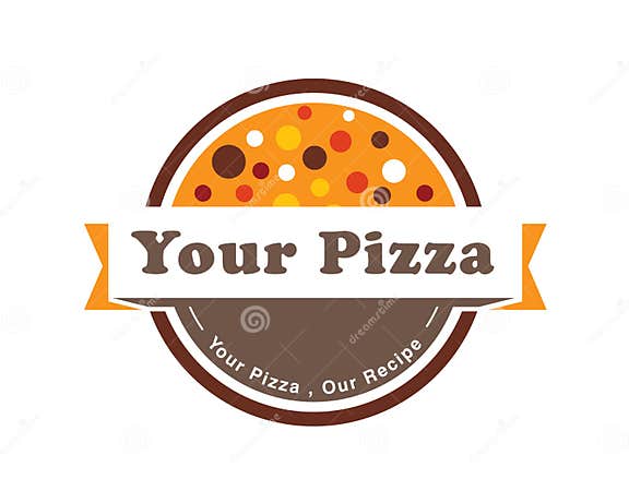 Simple Modern Flat of Your Pizza Logo Stock Vector - Illustration of ...