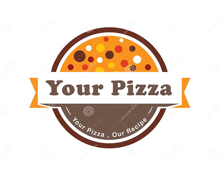 Simple Modern Flat of Your Pizza Logo Stock Vector - Illustration of ...