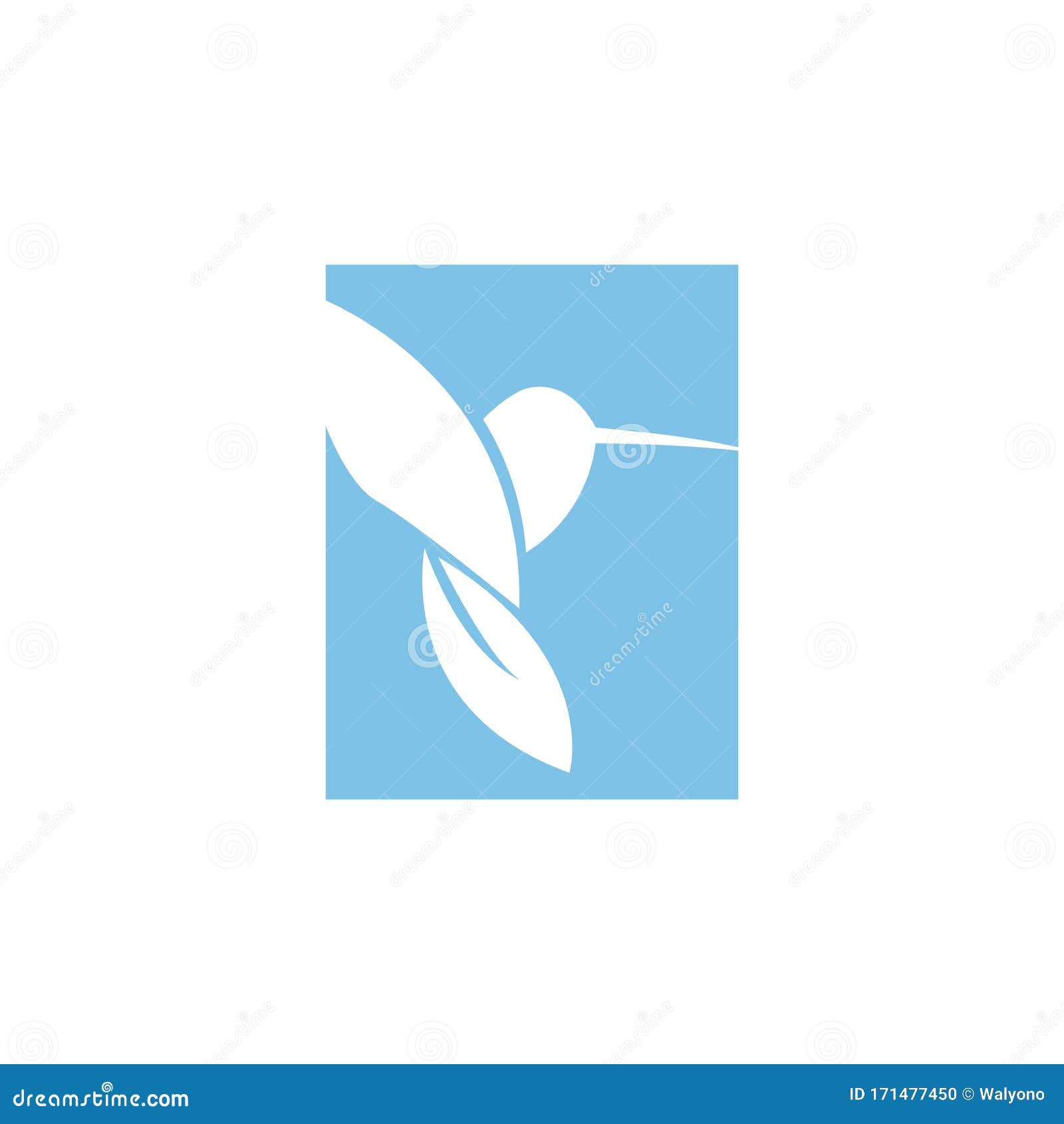 Simple Modern Flying Hummingbird Logo - Vector Illustration Stock ...