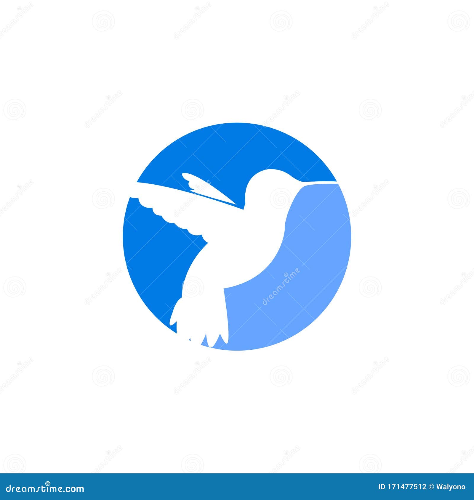 Simple Modern Flying Hummingbird Logo - Vector Illustration Stock ...