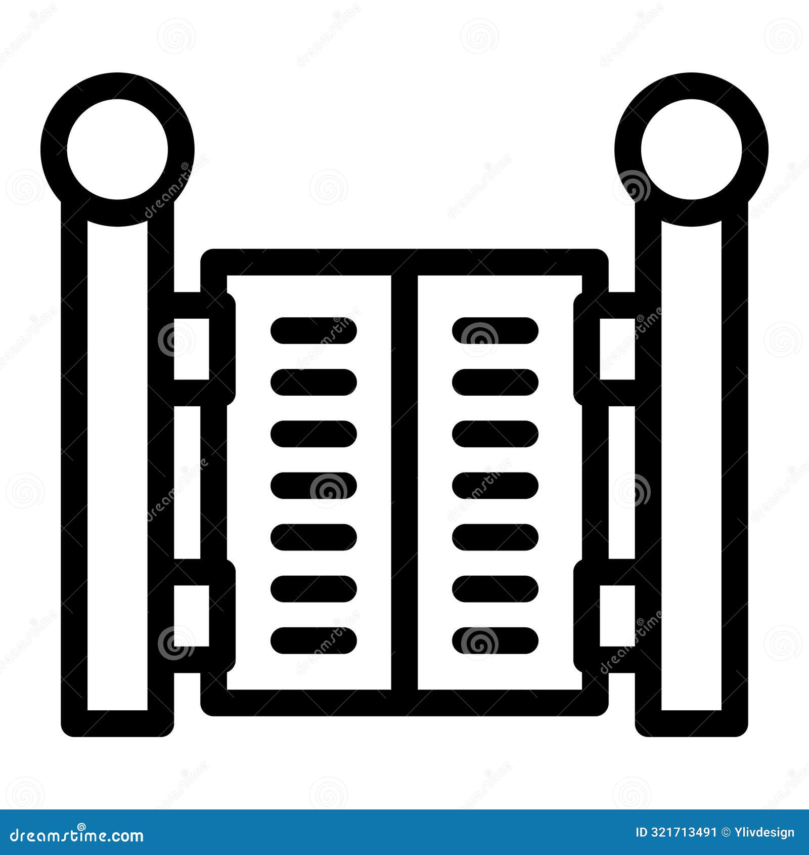 Simple Modern Gate Icon Representing Security and Access Control Stock ...